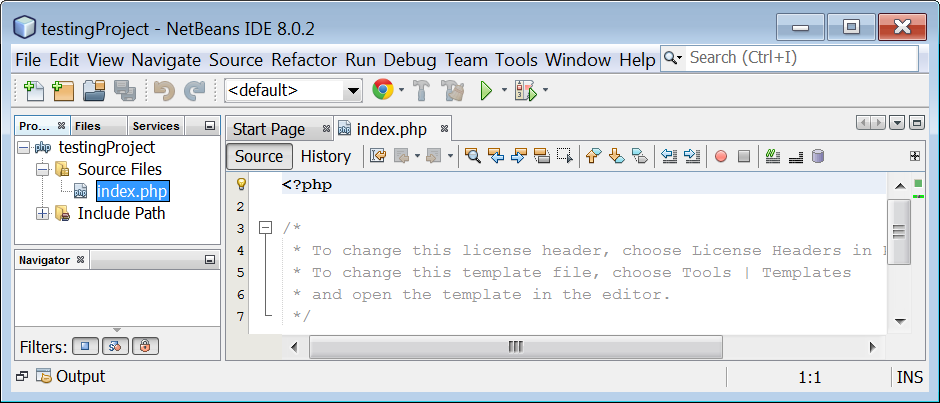 Creating A New Php Project In Netbeans Ide Aristides S Bouras