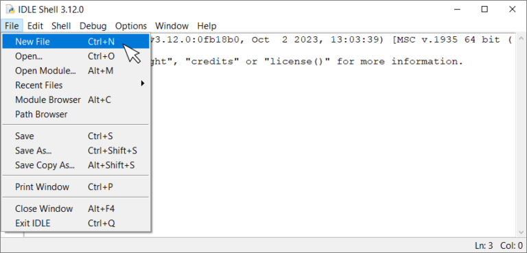 IDLE – Writing and Executing a Python Program – Aristides S. Bouras